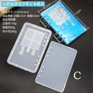 A5 A6 A7 Notebook Cover Quicksand Silicone Mold-notebook Cover Shaker ...