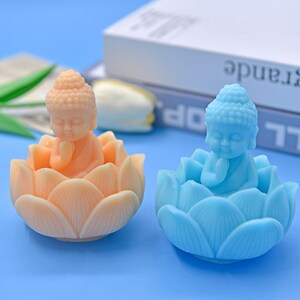 Buddha Statue Silicone Mold-buddha Candle Mold-lotus Tray Mold-lotus ...