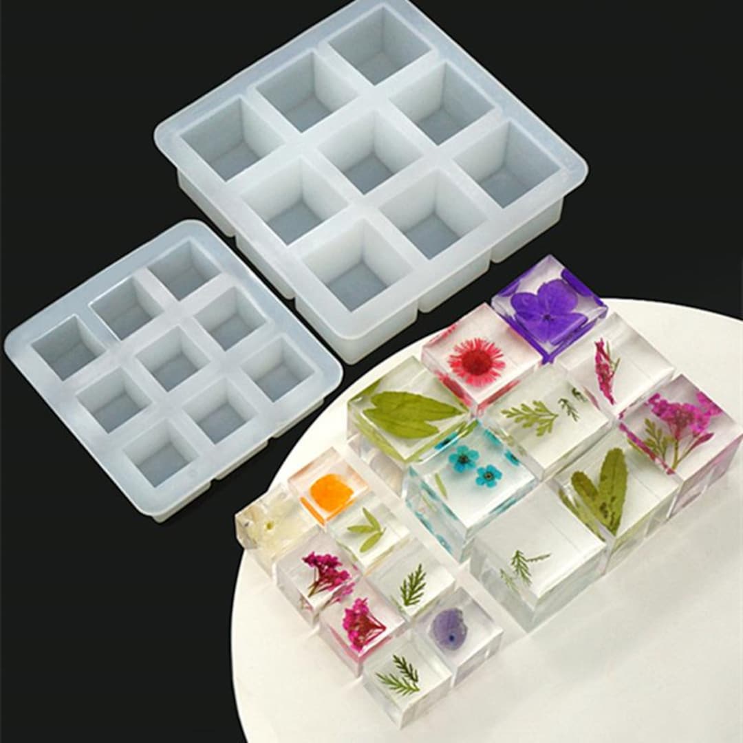 16mm 24mm Cube Silicone Mold-small Cube Resin Mold-cube Keychain ...