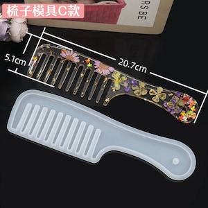 Large Comb Silicone Mold-hair Comb Resin Mold-flower Comb Mold-crescent ...