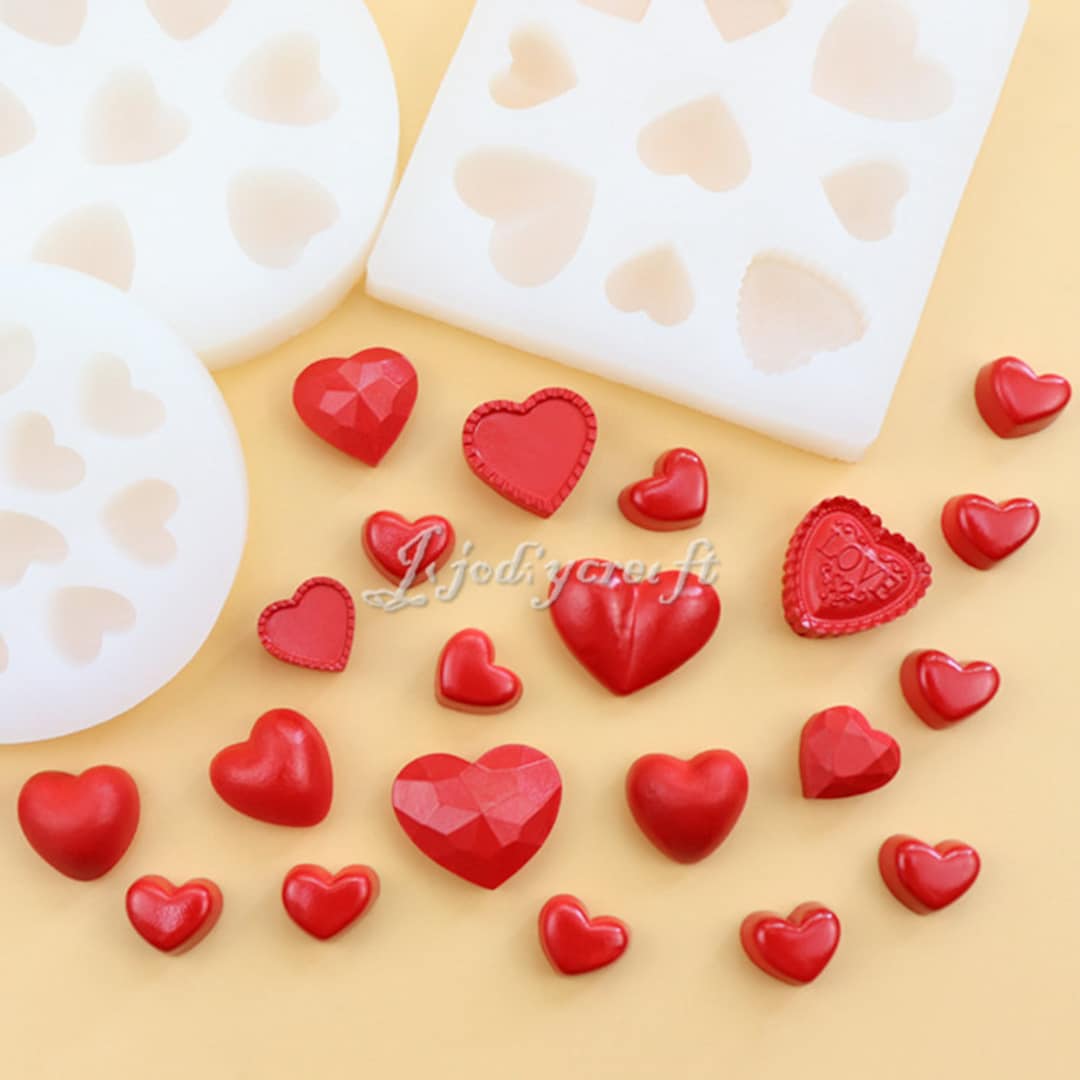 Geometric Heart Silicone Mold-heart Shaped Mold-love Heart Resin Mold ...