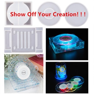 Luminous Disc Coaster Mold-cd Coaster Resin Mold-round Coaster Silicone ...