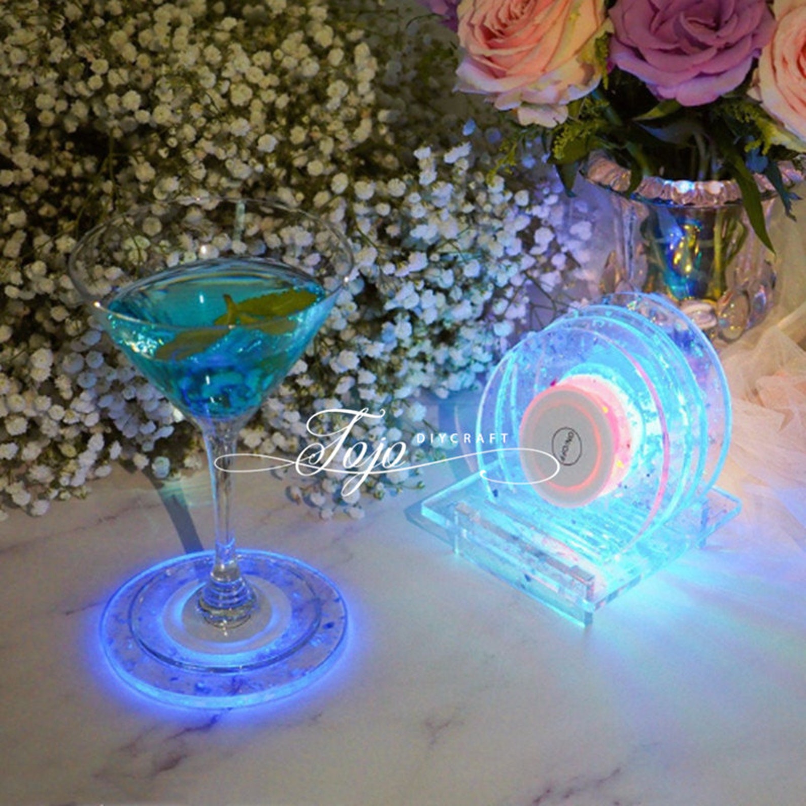 Luminous Disc Coaster Mold-cd Coaster Resin Mold-round Coaster Silicone ...