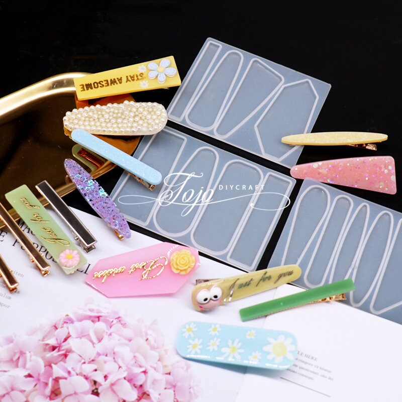 Hair Clip Silicone Mold-Hair Barrettes Mold-Colorful Hair | Etsy