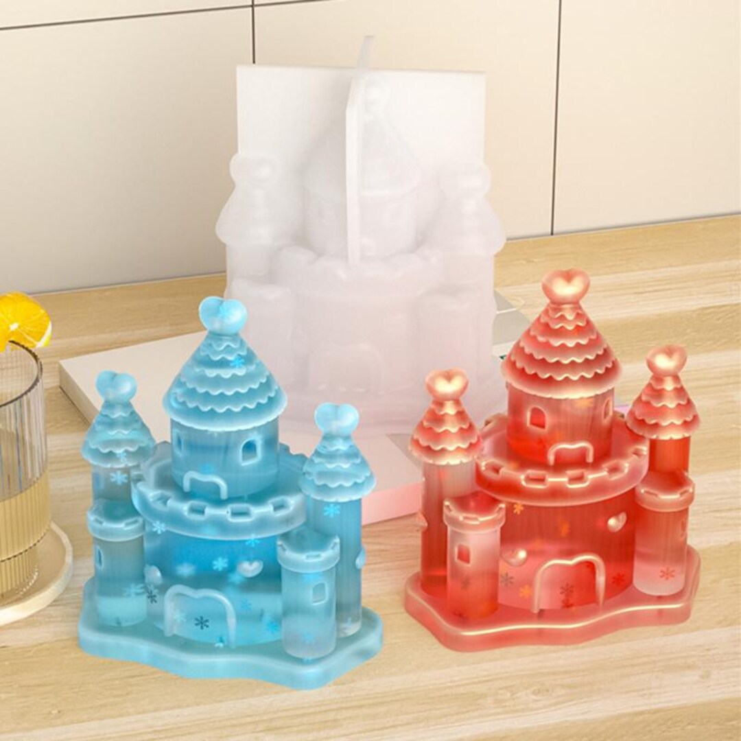 3D Castle Silicone Mold-small Castle Resin Mold-christmas Castle Mold ...
