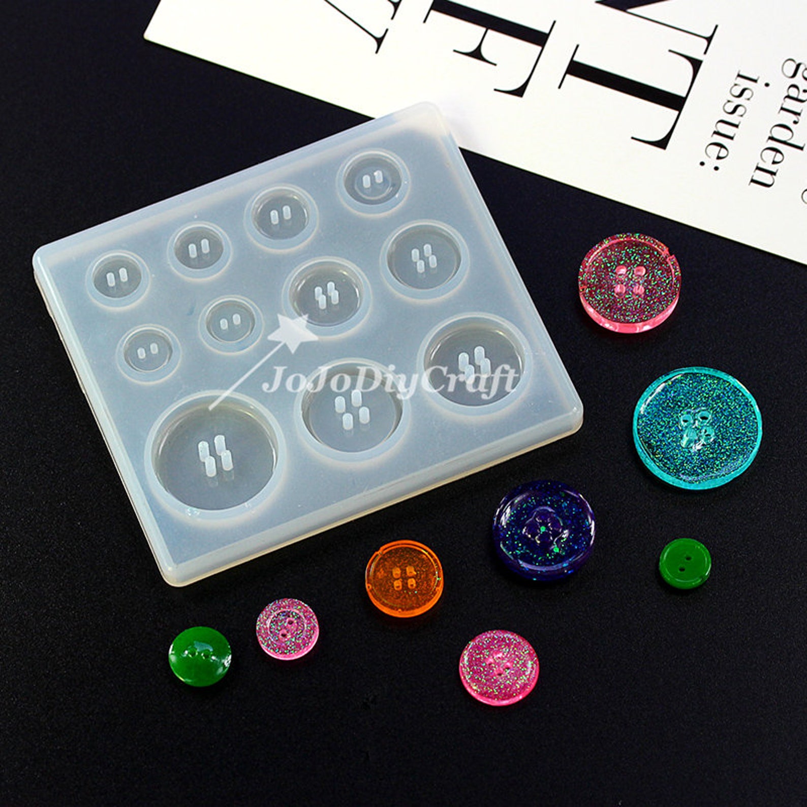 Colorful Button Silicone Mold-circular Button Resin - Etsy