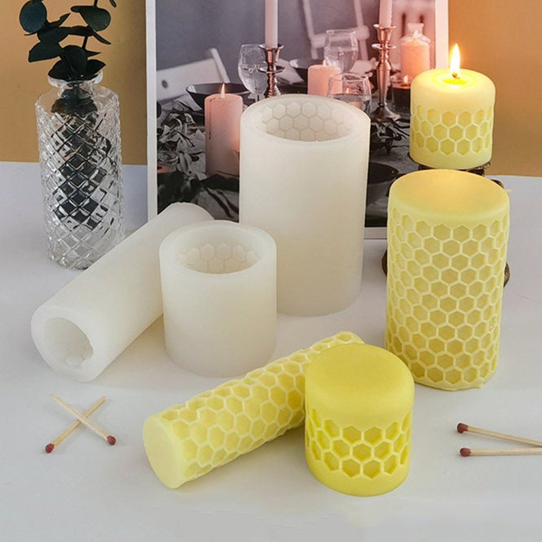 Beehive Candle Silicone Mold-honeycomb Beeswax Candle Mold-cylinder ...