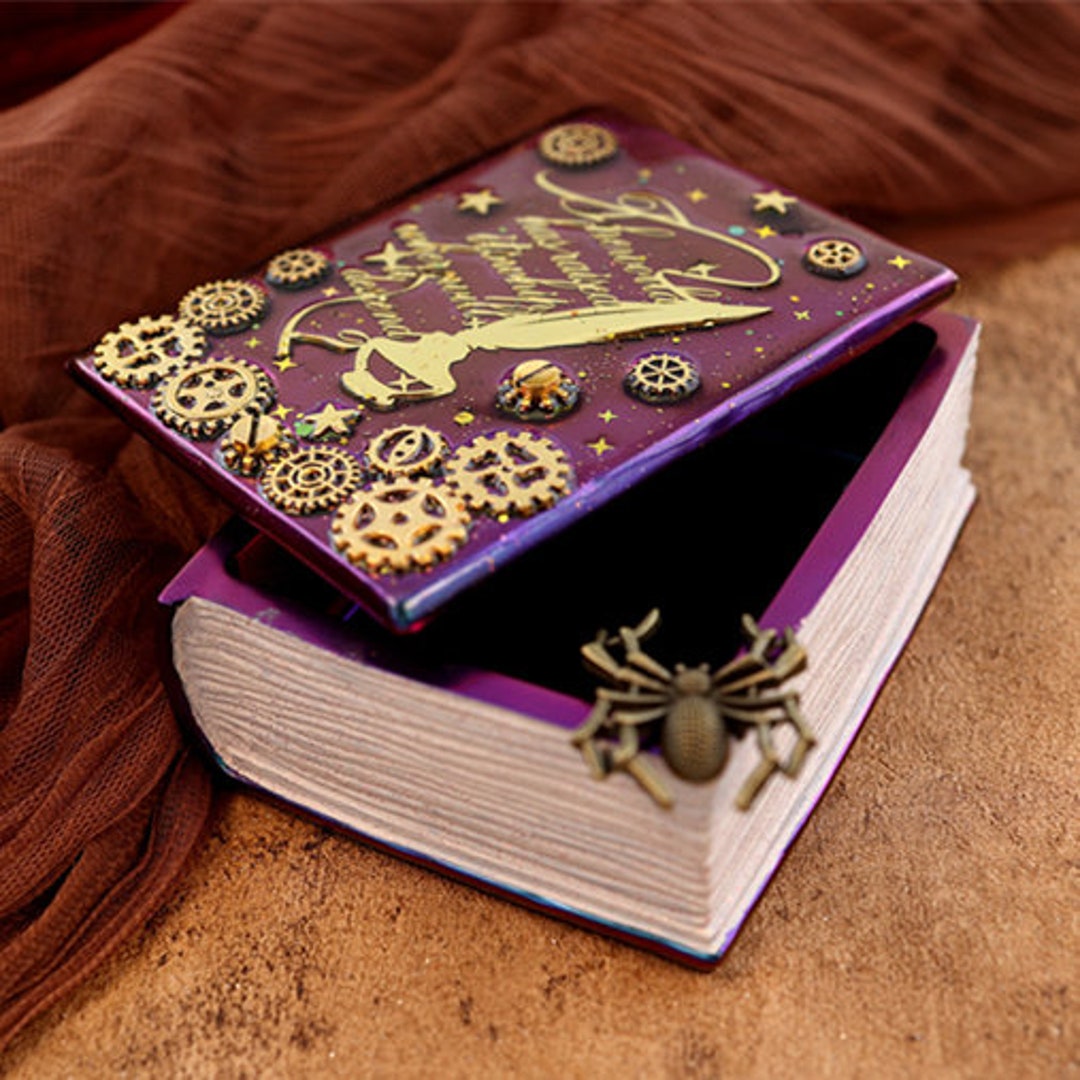 Creative Book Silicone Mold-book Box Resin Mold-book Storage Box Mold ...