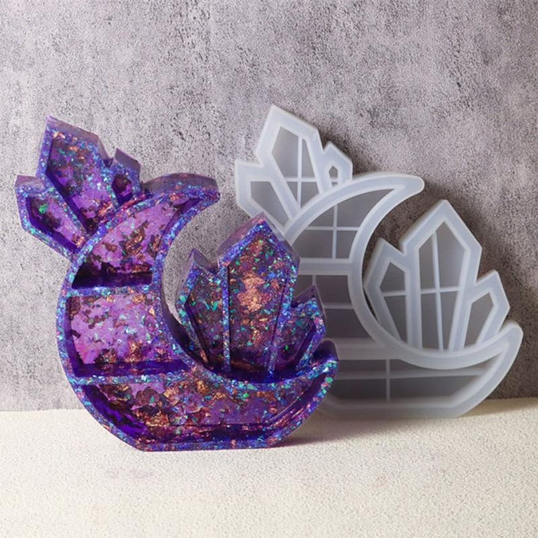 Moon Shelf Silicone Mold-moon and Crystal Shelf Mold-crystal Shelf ...