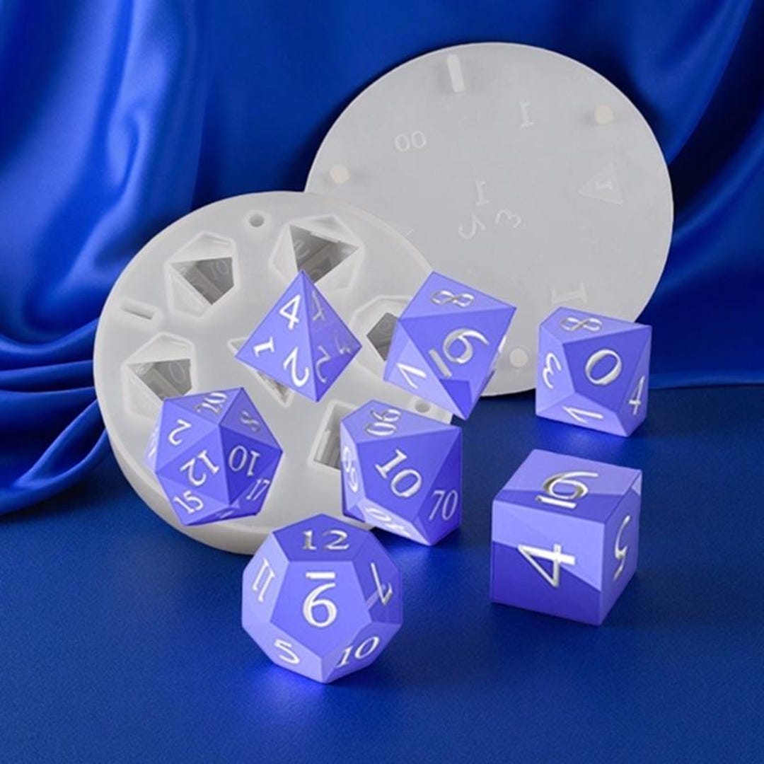 DND Dice Silicone Mold-dnd Dice Set Mold-polyhedral Dice Resin Mold-7 ...