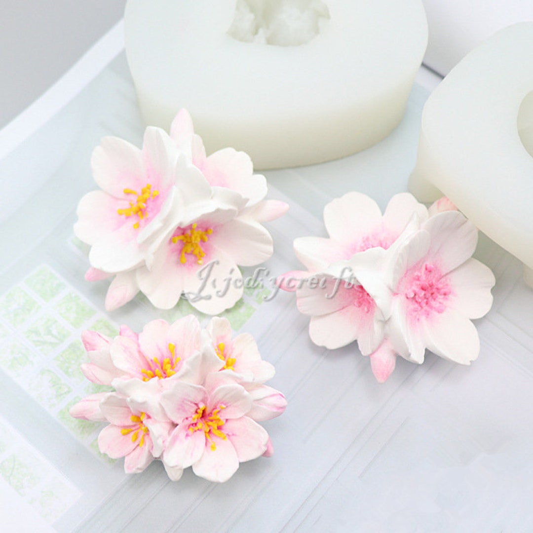 3D Sakura Candle Silicone Mold-sakura Flower Resin Mold-sakura Candle ...
