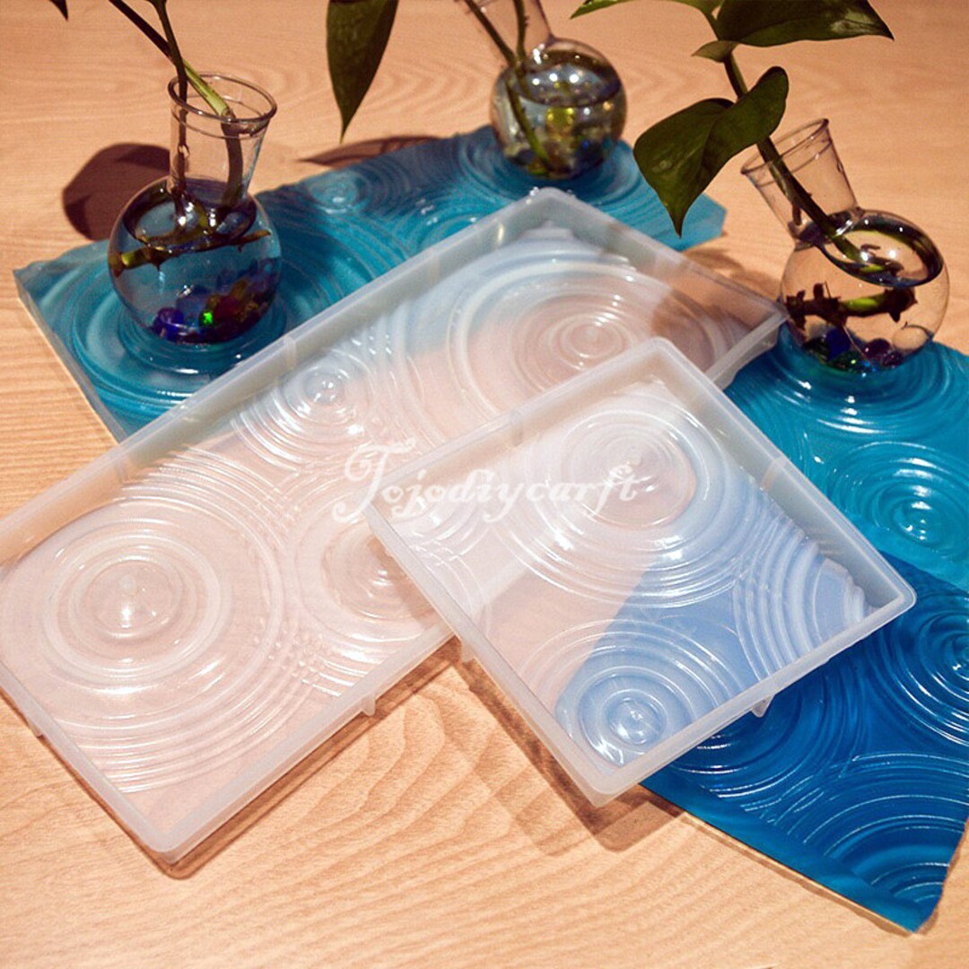 Geometric Ripple Coaster Mold-water Ripple Tray Mold-rectangle Square ...