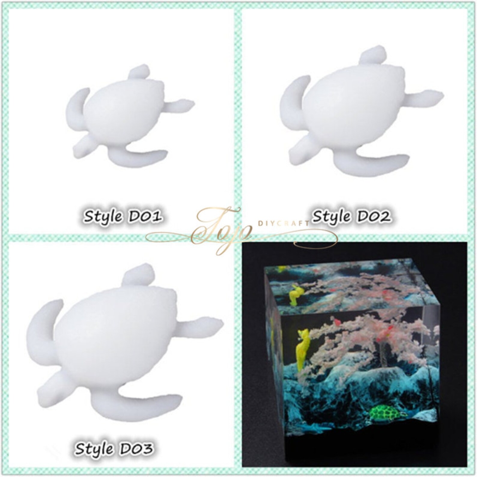 3D Manta Ray Filler Model-Resin Casting Molds Hippocampus Sea | Etsy