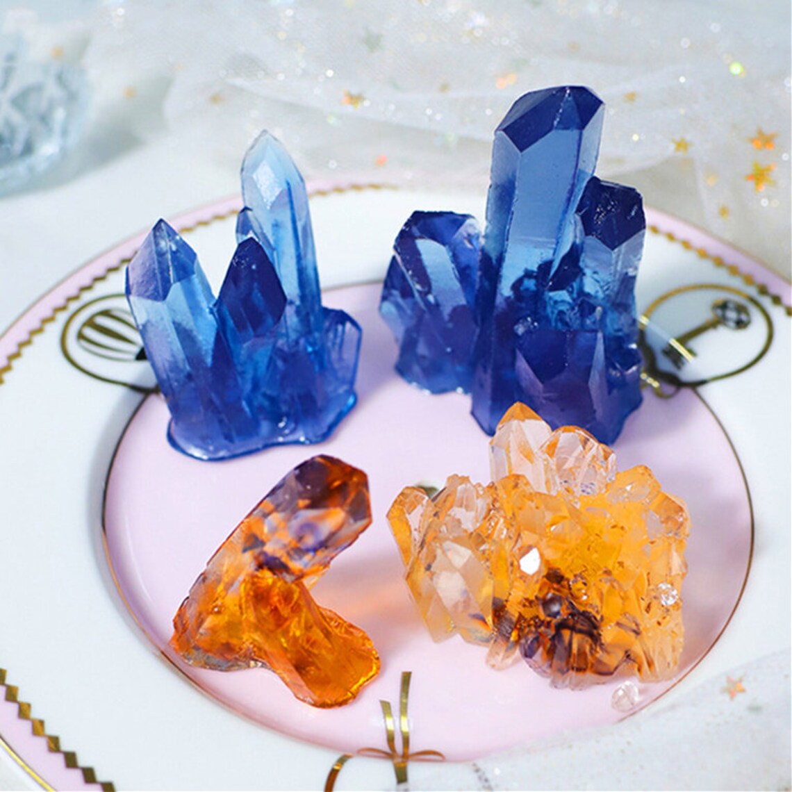 Crystal Cluster Fondant Mold-crystal Silicone Mold-crystal - Etsy