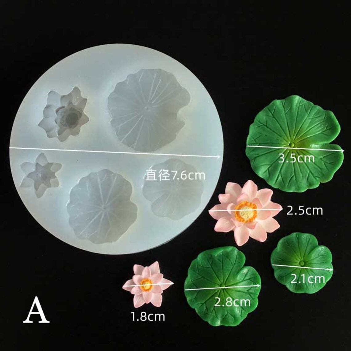 Small Fish Lotus Pond Mold-lotus Flower Mold-rose Flower Resin Mold ...