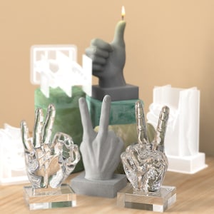 Cool Hand Gesture Silicone Mold-large Hand Finger Resin Mold-ok Victory ...