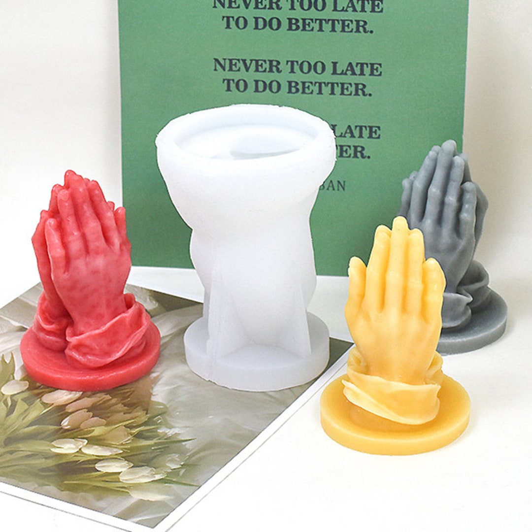 Praying Hand Silicone Mold-praying Hands Candle Mold-prayer Gesture ...