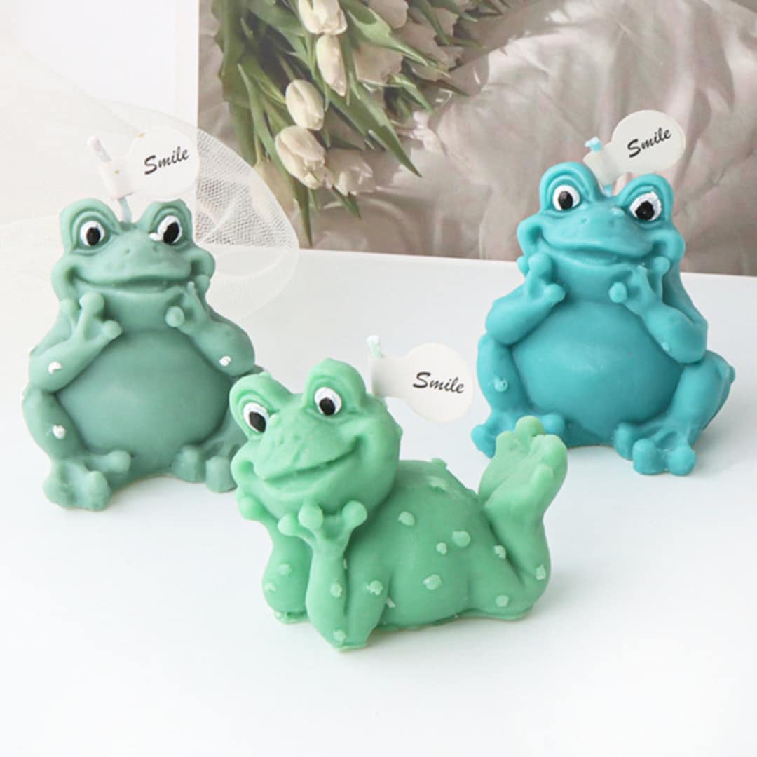 Frog Statue Silicone Mold-happy Frog Candle Mold-animal Frog Candle ...