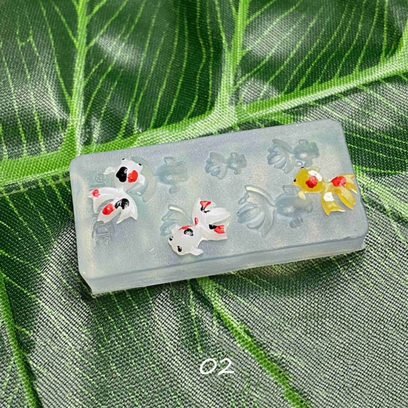 Cute Goldfish Silicone Mold-miniature Goldfish Resin Mold-animal Fish ...