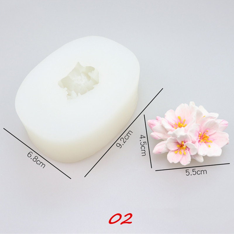 3D Sakura Candle Silicone Mold-sakura Flower Resin Mold-sakura - Etsy