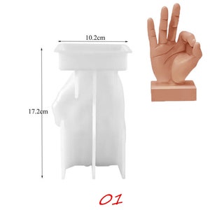 Cool Hand Gesture Silicone Mold-large Hand Finger Resin Mold-ok Victory ...