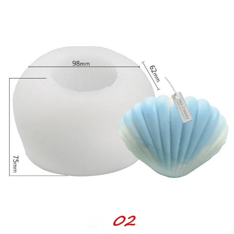 3D Shell Candle Silicone Mold-sea Shell Candle Mold-seashell - Etsy