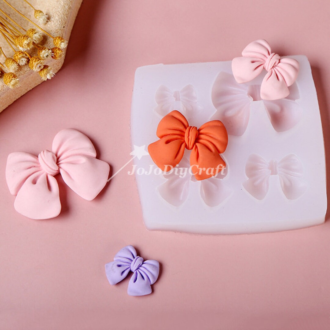 Ribbon Bow Fondant Silicone Mold-cute Ribbon Bow Resin Mold-ribbon Bow ...