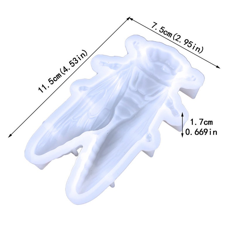 Large Cicada Silicone Mold-cool Cicada Resin Mold-cicada Keychain Mold ...