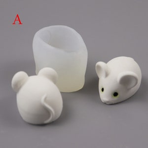 Small Mouse Fondant Silicone Mold-cute Mouse Resin Mold-animal Mouse ...