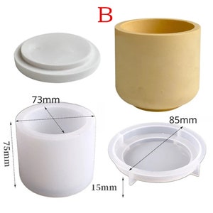 Round Striped Storage Jar Silicone Mold-candle Cup Bowl Jar Mold ...