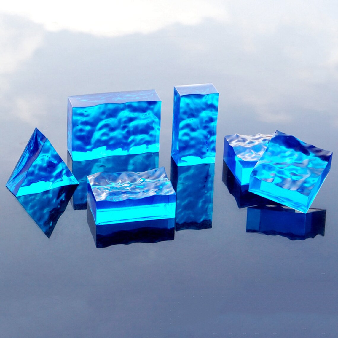 Water Ripple Silicone Mold-water Wave Resin Mold-square Round Triangle ...