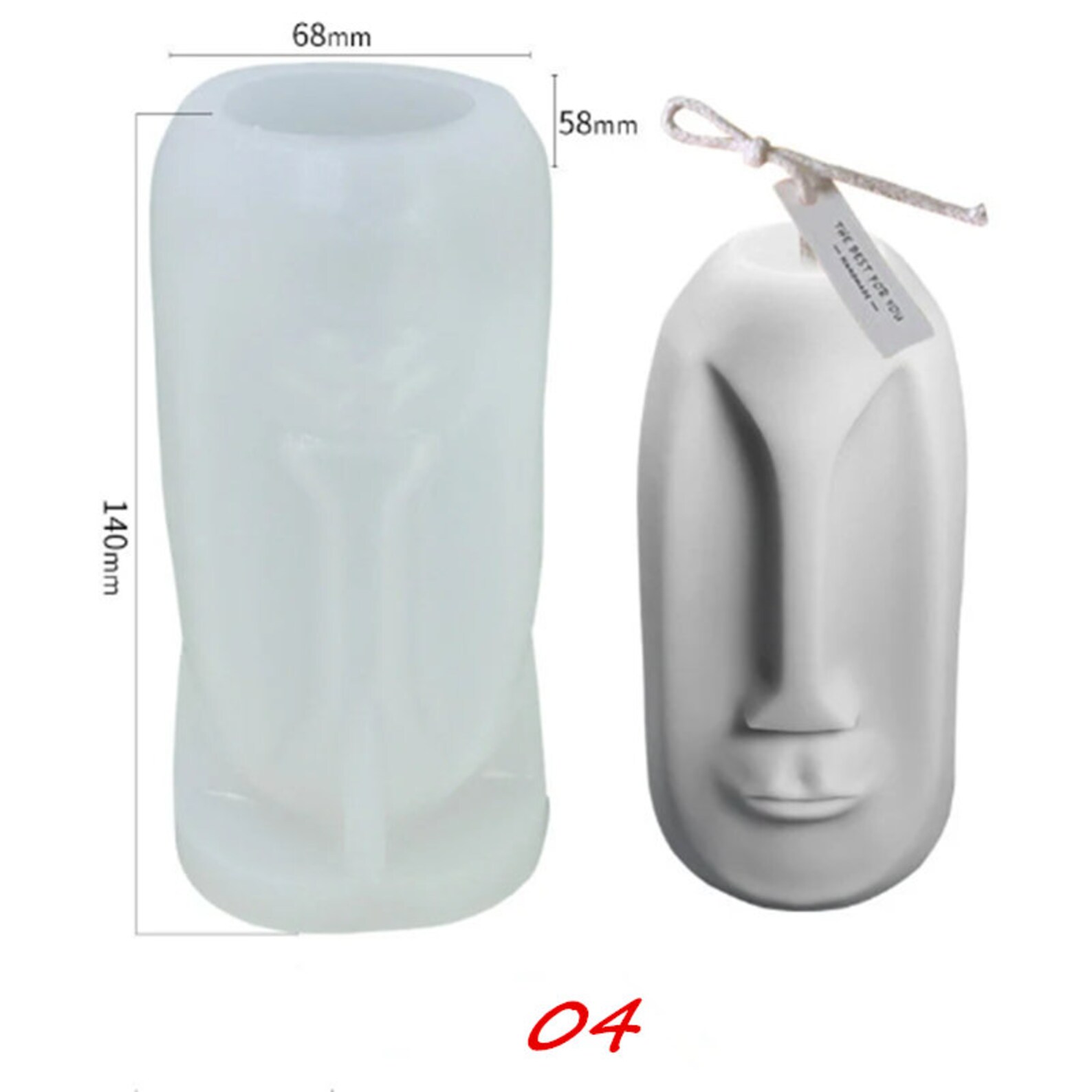 Abstract Face Portrait Candle Mold-simple Face Candle - Etsy