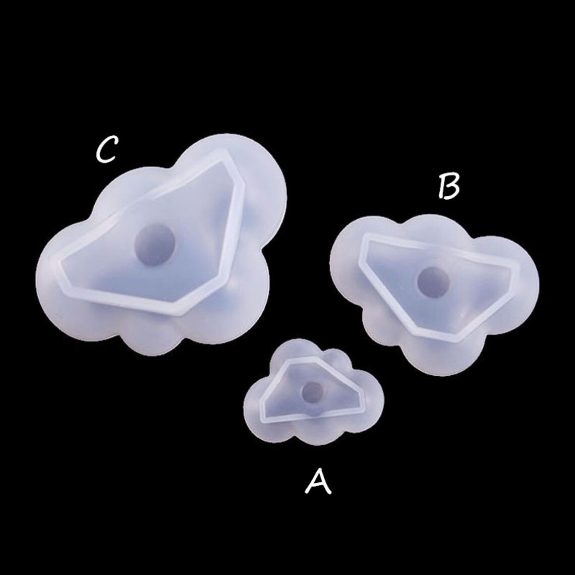 3D Cloud Silicone Mold-colorful Clouds Resin Mold-clouds Keychain Mold ...