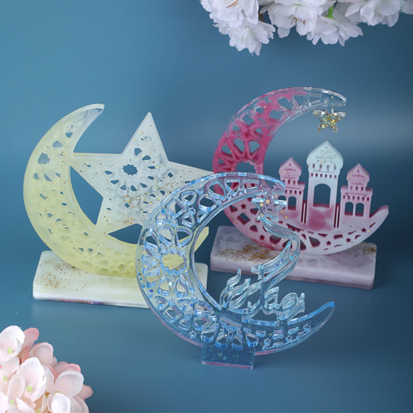 Moon Star Mold-moon Castle Mold-moon Stand Mold-resin Silicone - Etsy