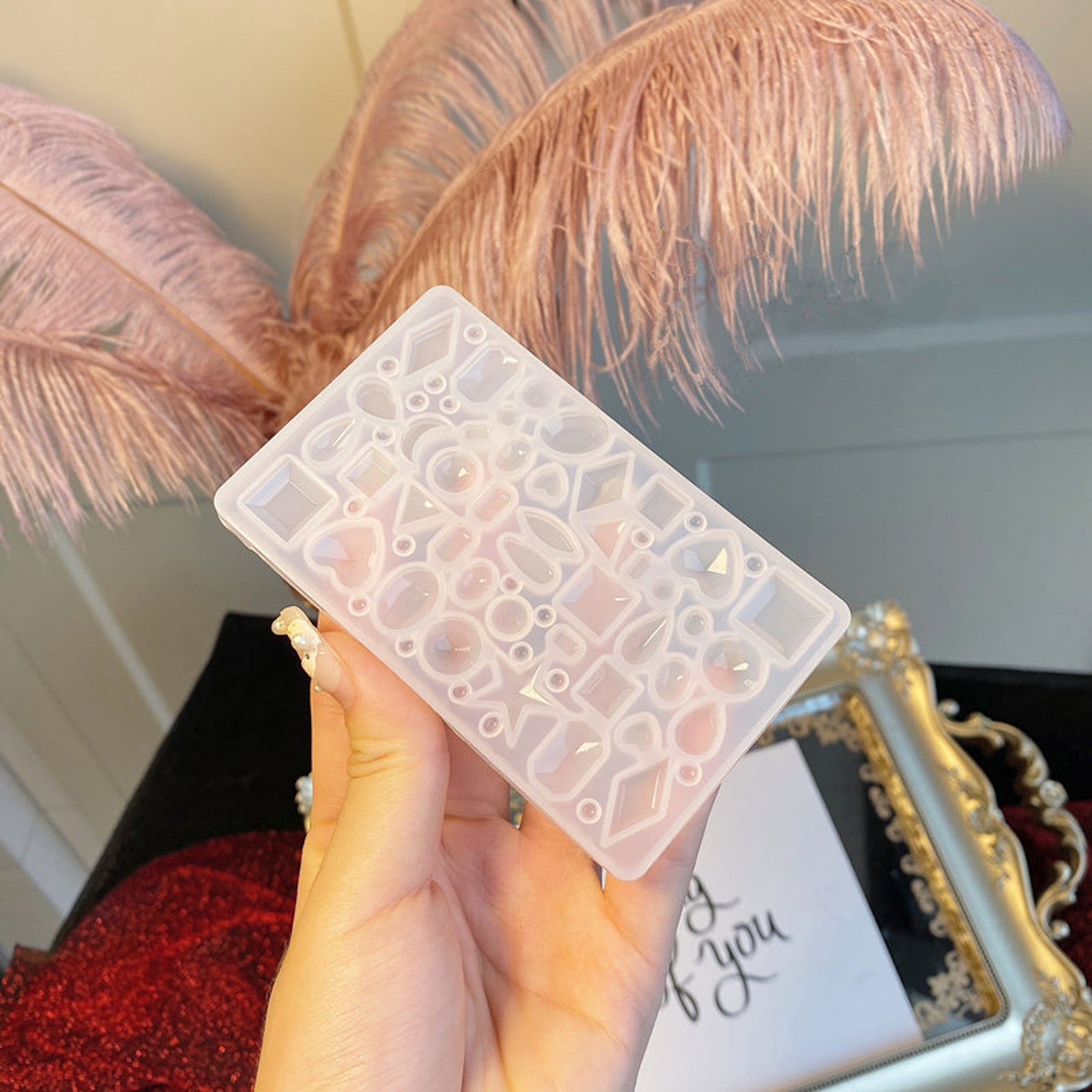 Gem Shaped Patch Mold-resin Silicone Mold-geometric Love Water - Etsy