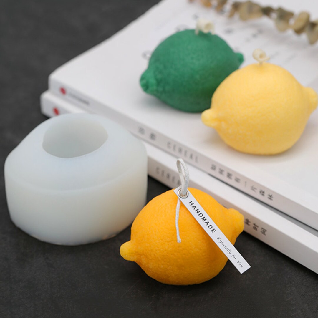 Fruit Lemon Candle Silicone Mold-lemon Candle Mold-lemon Soap Mold ...