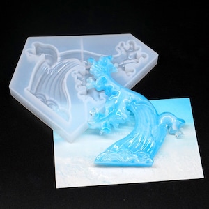 Blue Ocean Wave Silicone Mold-ocean Wave Resin Mold-kanagawa Wave Mold ...