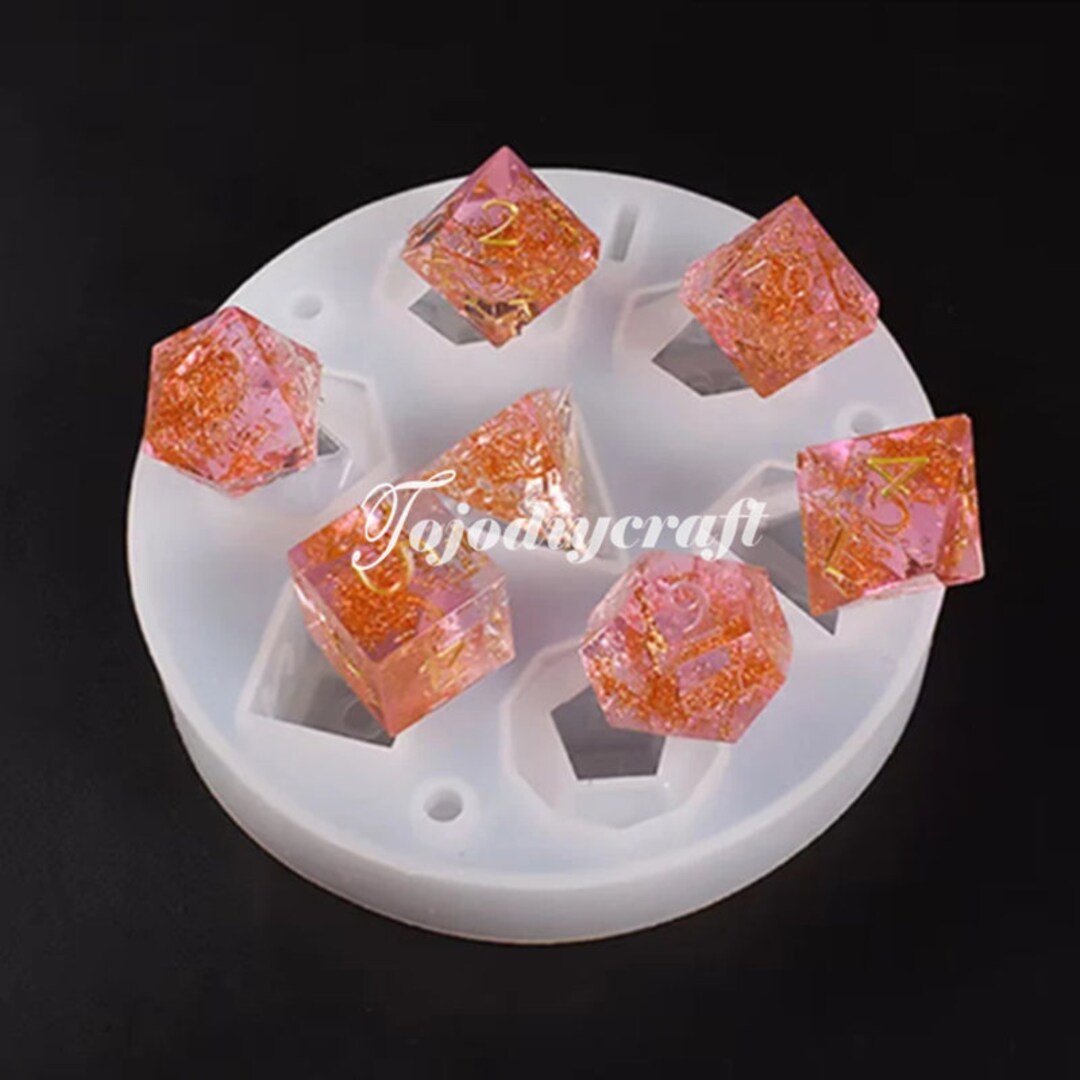 RPG Dice Set Silicone Mold-dnd Dice Resin Mold-7 Sharp Edge Dice Mold ...