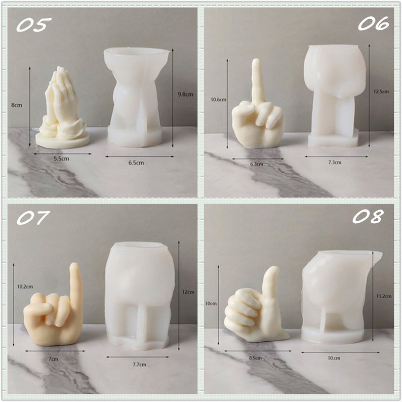 Hand Gesture Candle Mold-middle Finger Candle Mold-funny Candle ...