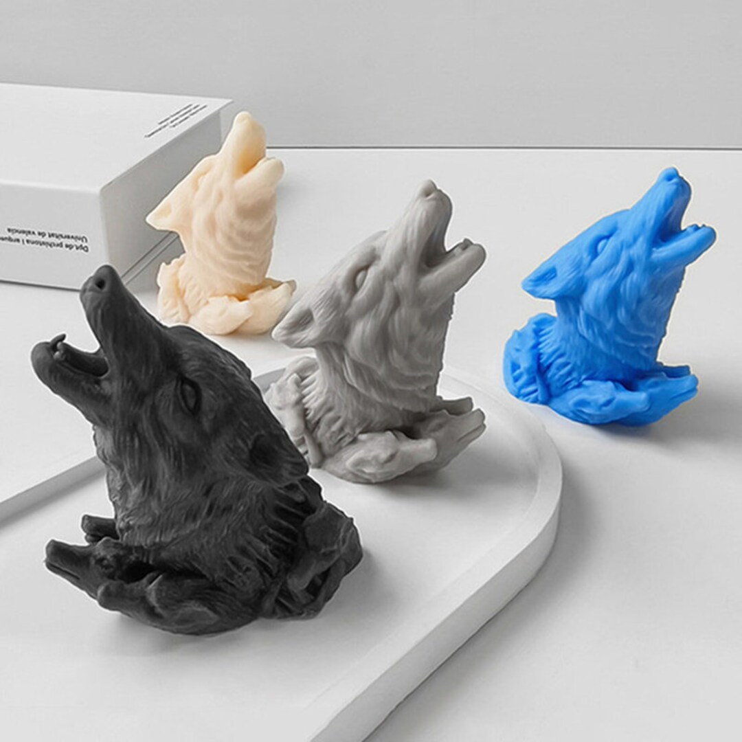 Wolf Head Candle Silicone Mold-wolf Mother and Baby Candle Mold-family ...