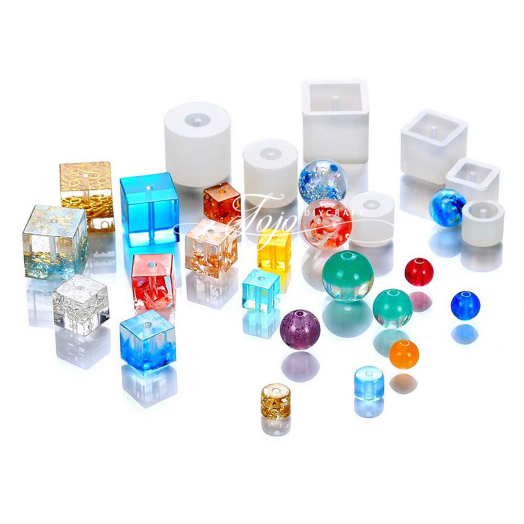 9mm 12mm 16mm Beads Silicone Mold-round Square Beads Resin Mold-bead ...