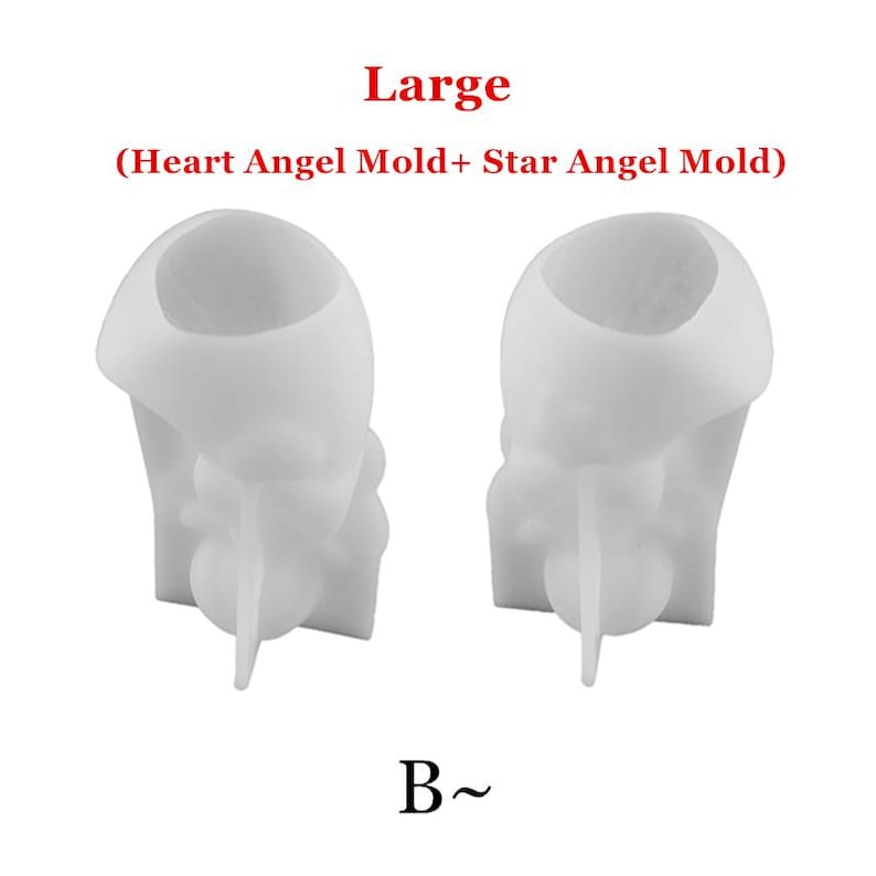 Christmas Angel Silicone Mold-heart Star Angel Resin Mold-fairy Girl ...
