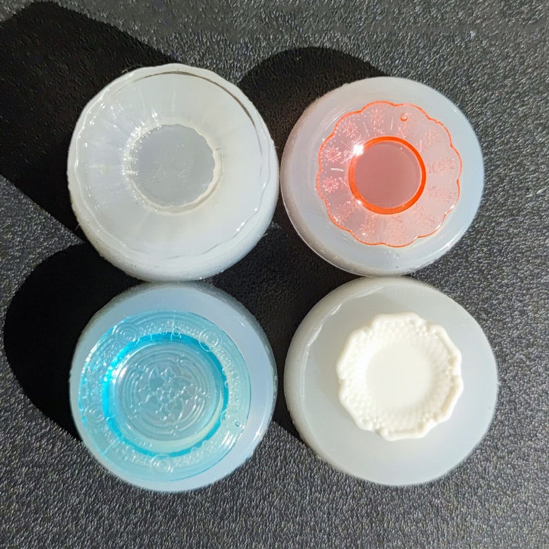 4 Styles Miniature Dish Silicone Mold-dollhouse Plate Mold-dollhouse ...