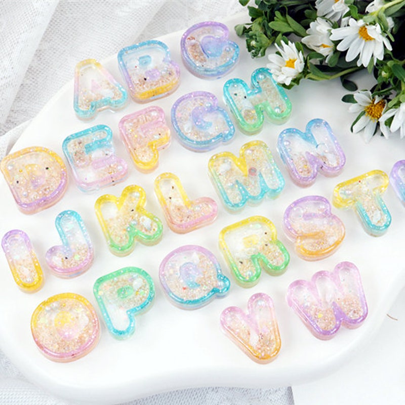 Resin Letter Pendant - Etsy