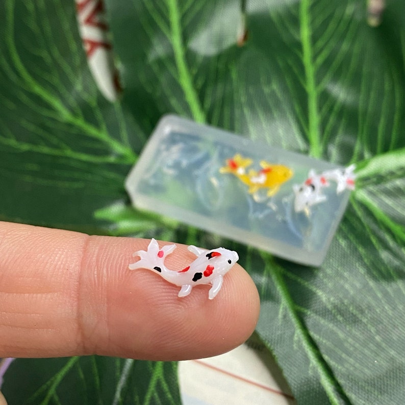 Cute Goldfish Silicone Mold-miniature Goldfish Resin Mold-animal Fish ...