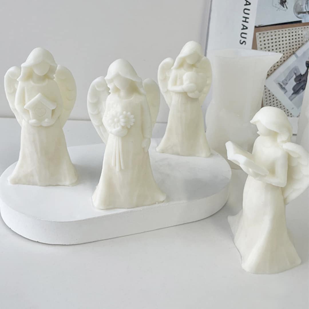 Angel Girl Silicone Mold-bouquet Angel Candle Mold-goddess Candle Mold ...