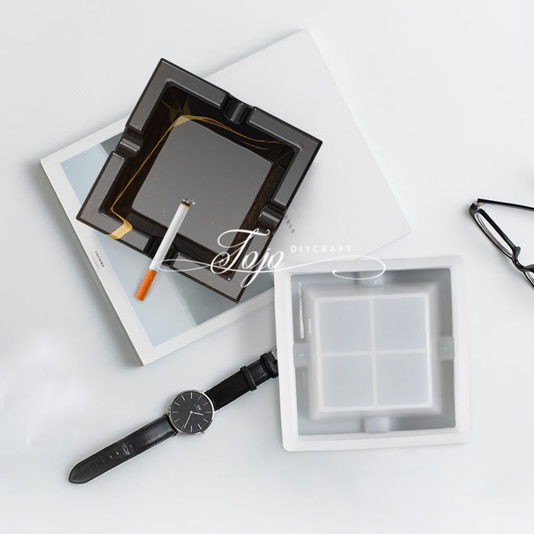 Square Ashtray Resin Mold-simple Ashtray Silicone Mold-european Style ...