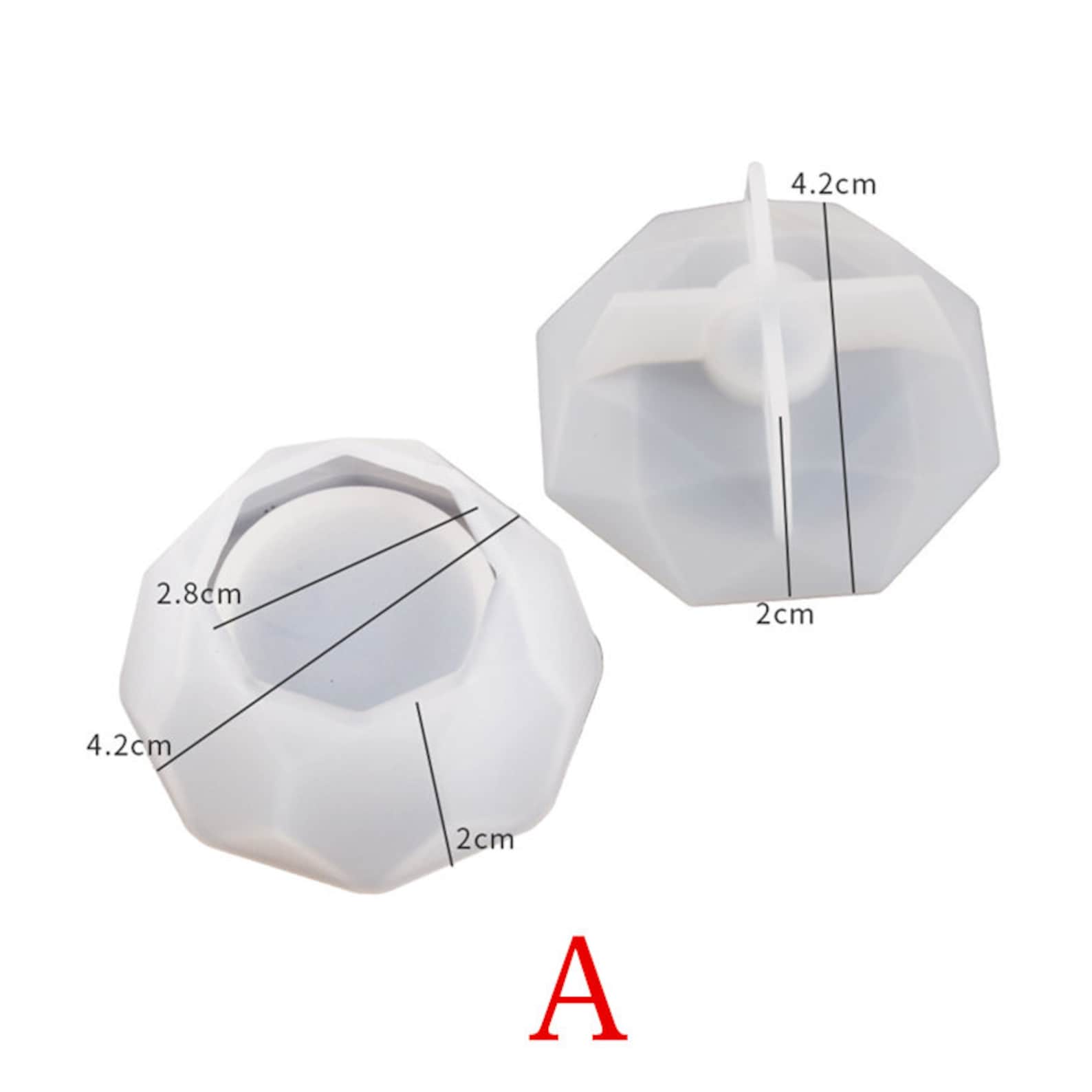 Candy Jar Silicone Mold-octagon Ring Box Mold-cement Plaster Candle ...