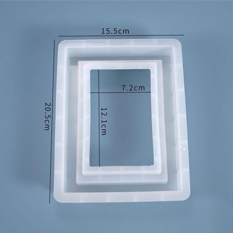 Photo Frame Silicone Mold-rectangle Photo Frame Resin Mold-family Photo ...