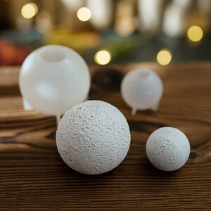 3D Planet Moon Silicone Mold-space Sphere Resin Mold-sphere Concrete ...